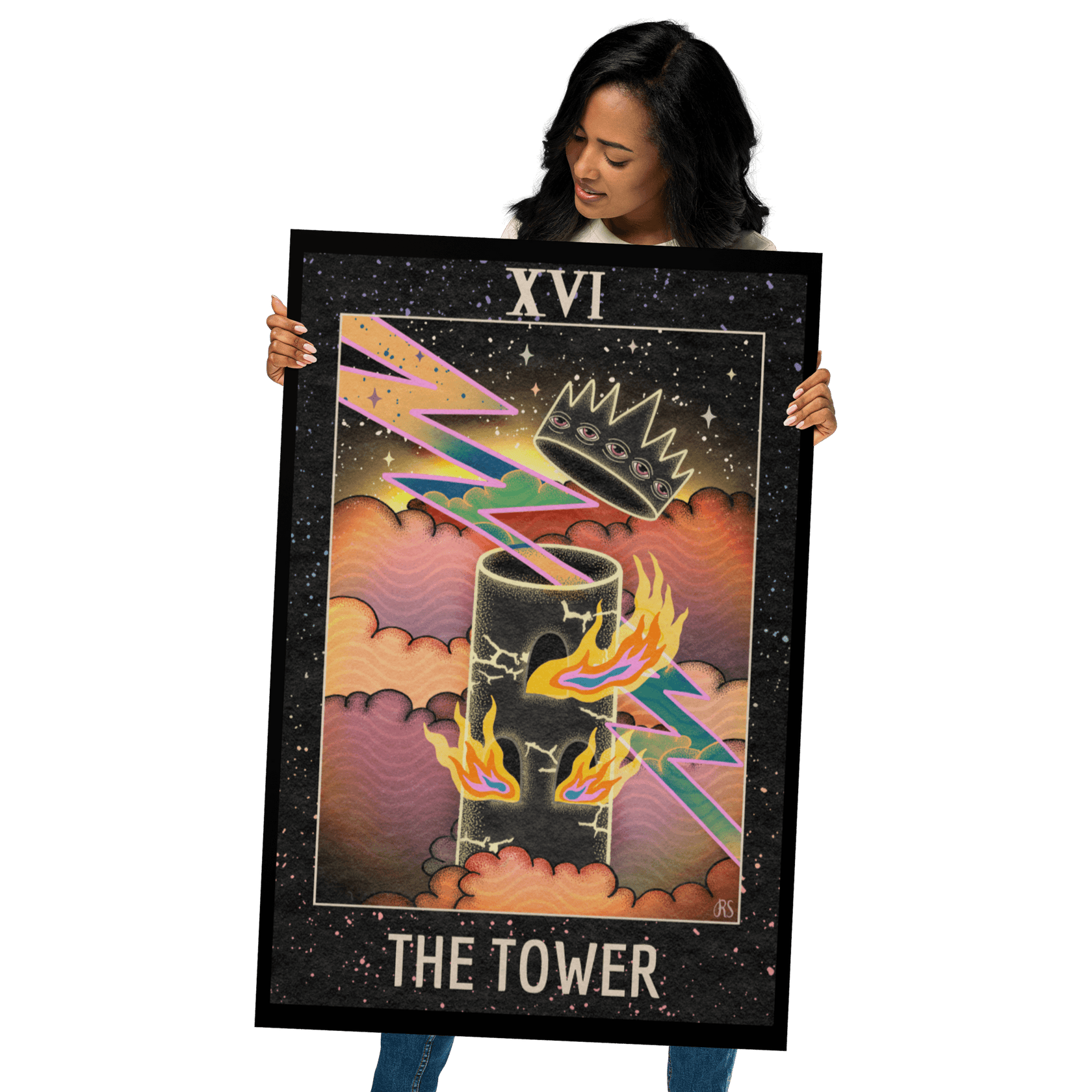 ‘The Tower’ Tarot Art Print - Roving Stars 2023